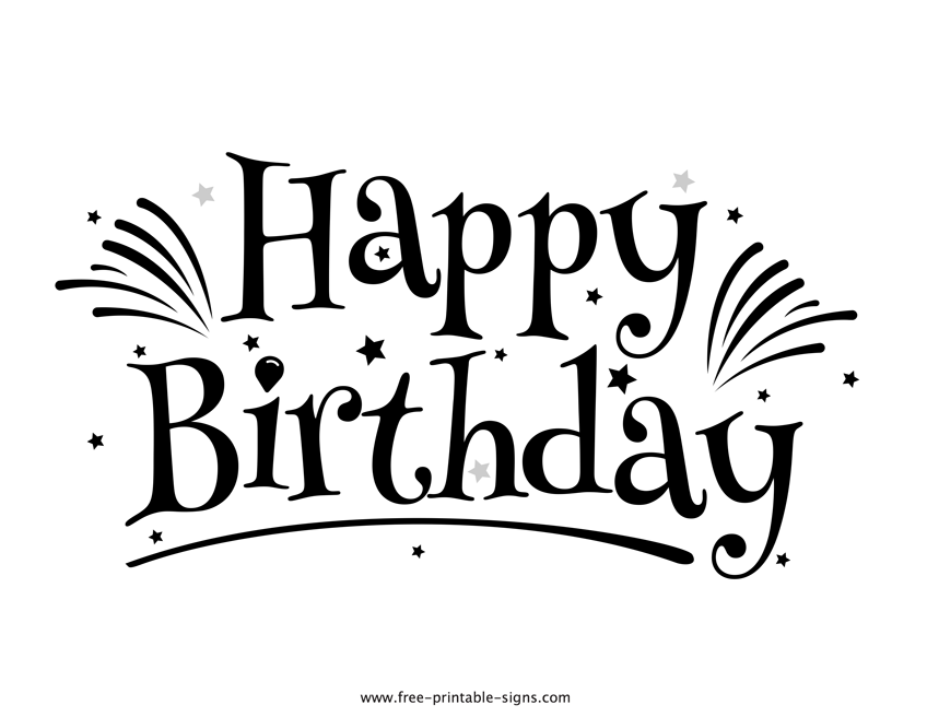 Free Printable Birthday Sign Template
